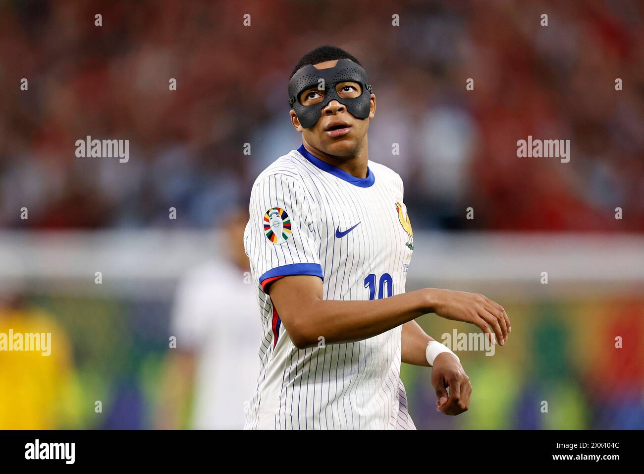 HAMBURG - Kylian Mbappe of France wearing a face mask during the UEFA ...
