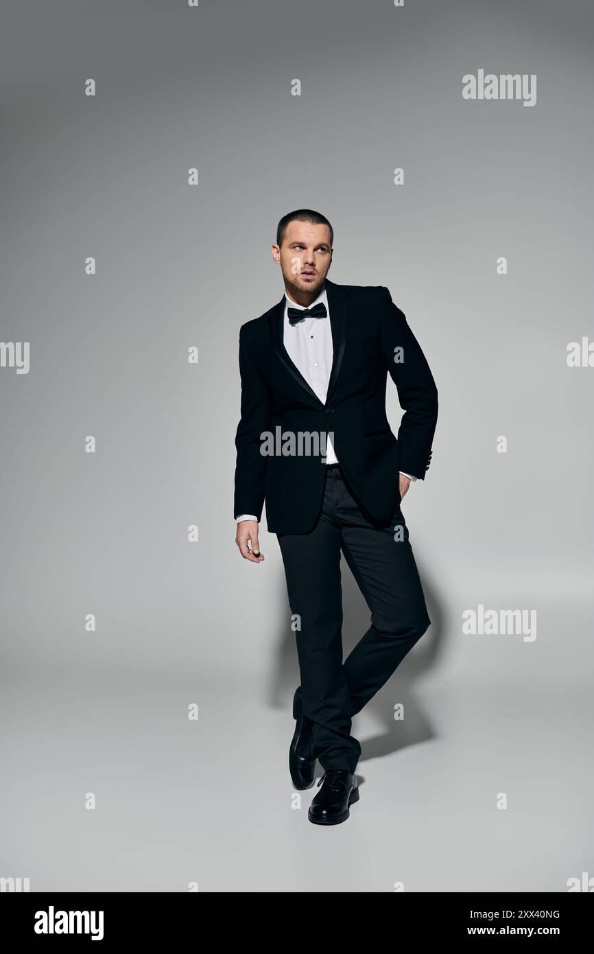 Man standing confidently hands in hi-res stock photography and images ...