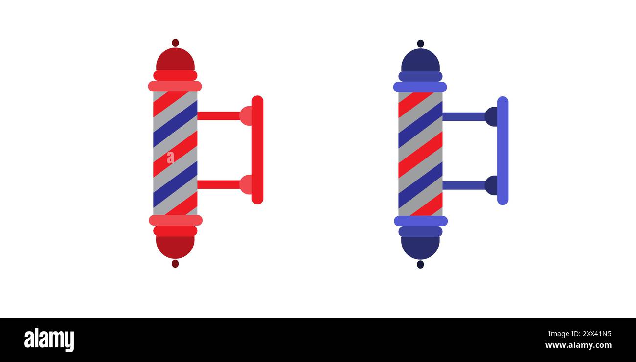 Barber Pole isolated on a white background. Vector illustration Stock ...