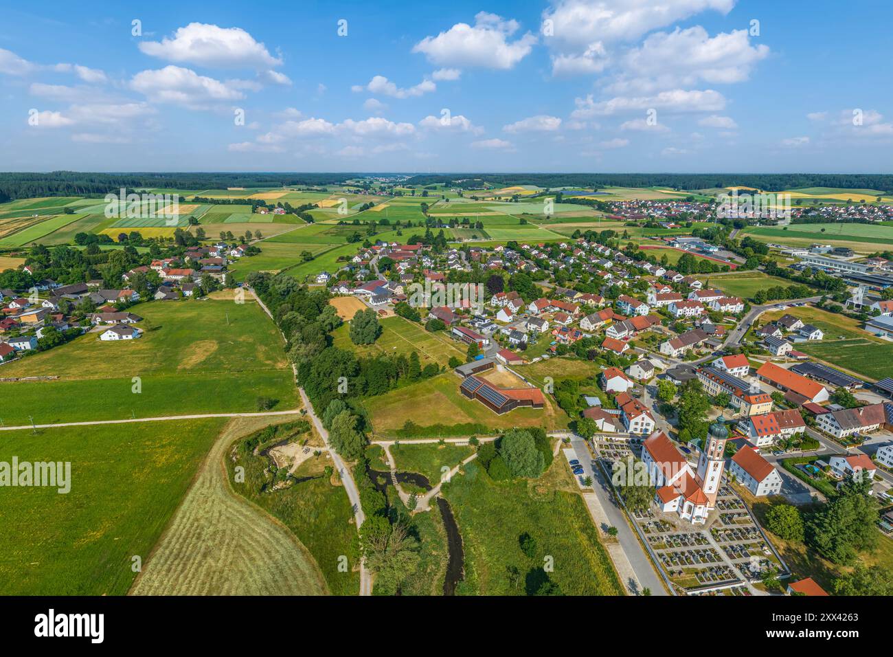 The Roth Valley around the swabian market community of Horgau from ...