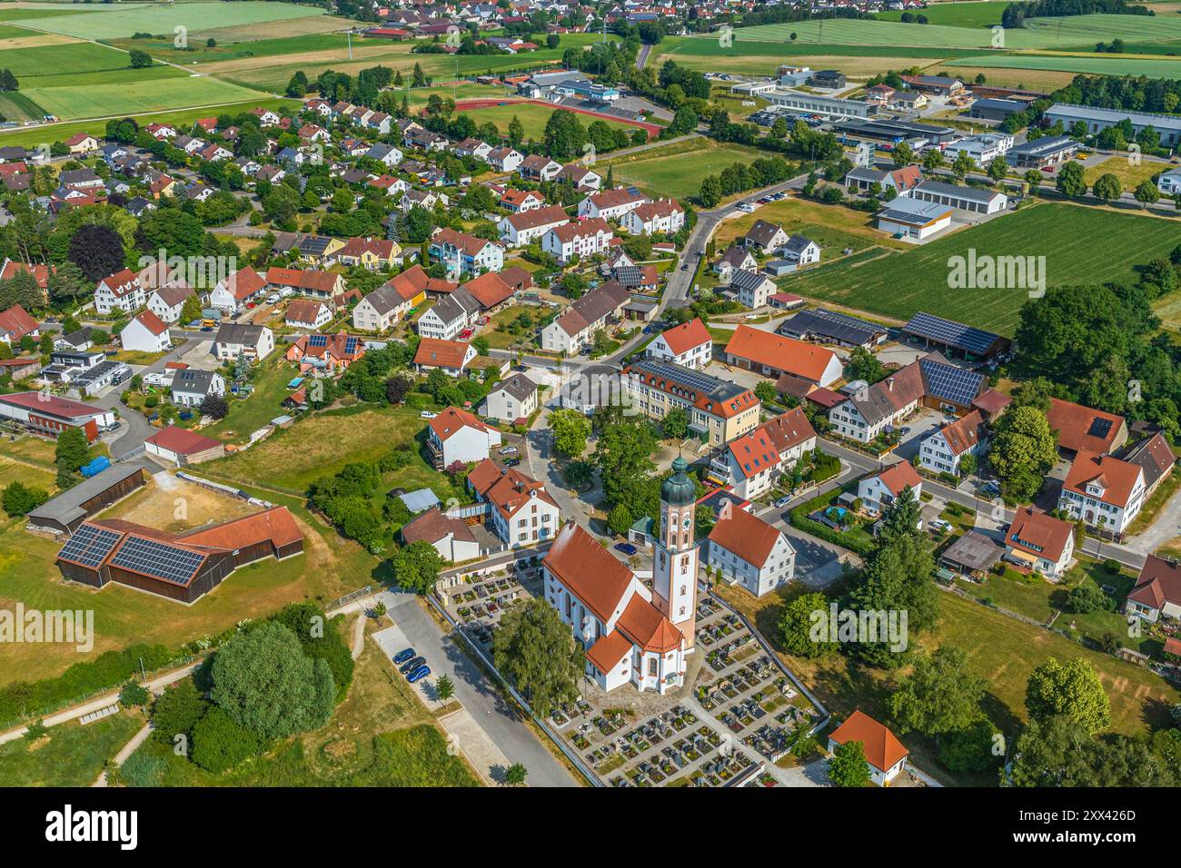 The Roth Valley around the swabian market community of Horgau from ...