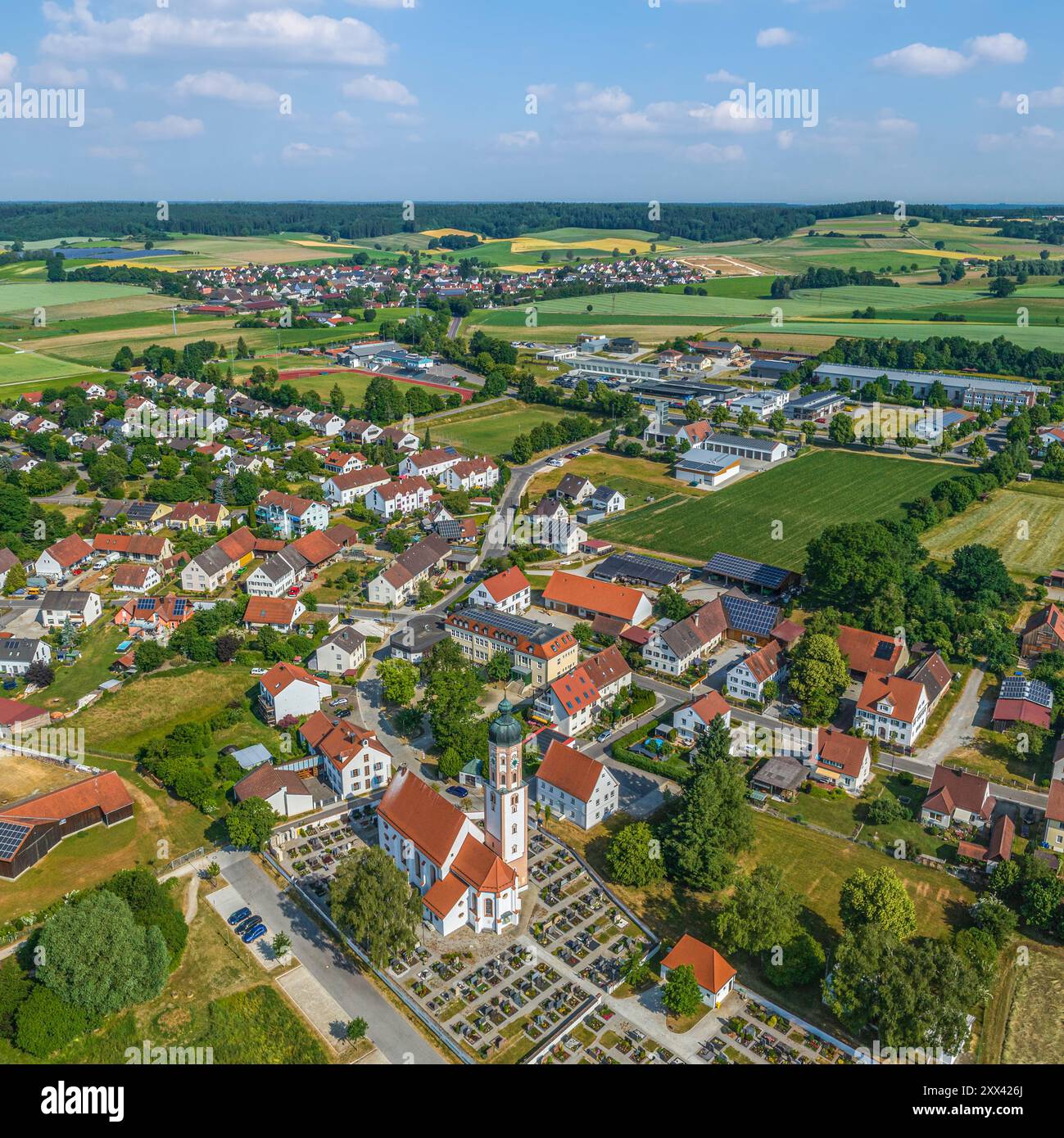 The Roth Valley around the swabian market community of Horgau from ...
