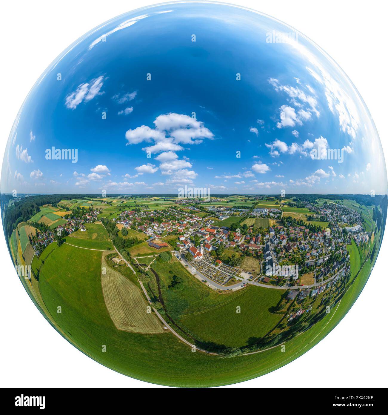 The Roth Valley around the swabian market community of Horgau from ...