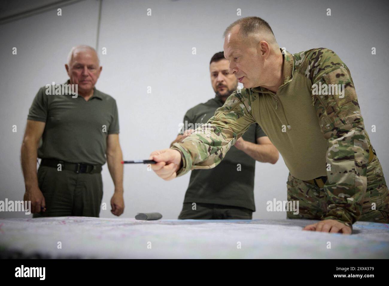 In this photo provided by the Ukrainian Presidential Press Office ...