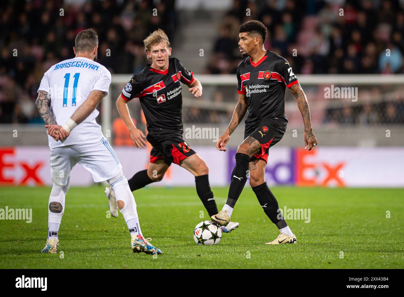 Herning, Denmark. 21st, August 2024. Juninho (73) of FC Midtjylland ...