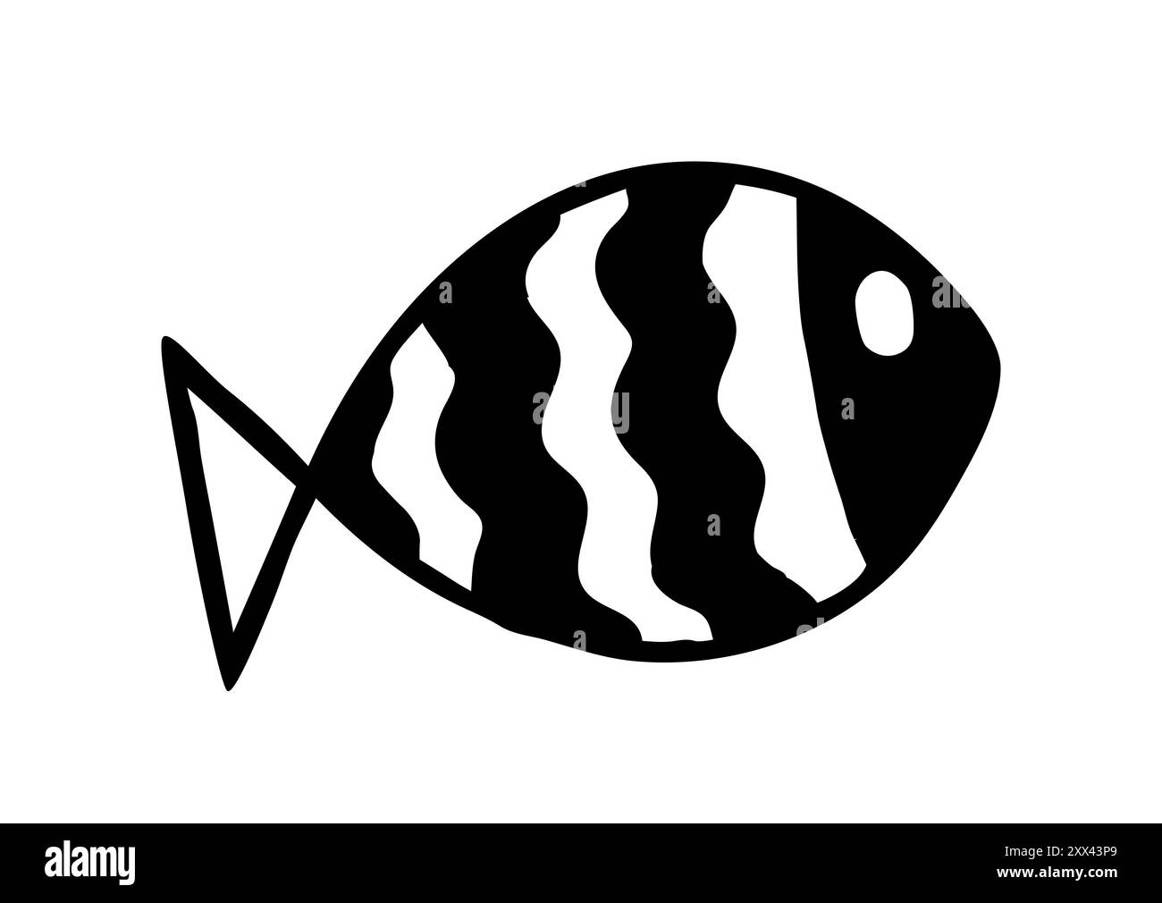 Cartoon fish Black and White Stock Photos & Images - Alamy
