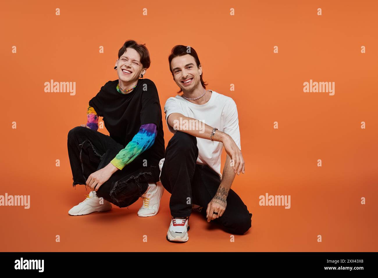 Two young queer friends hi-res stock photography and images - Alamy