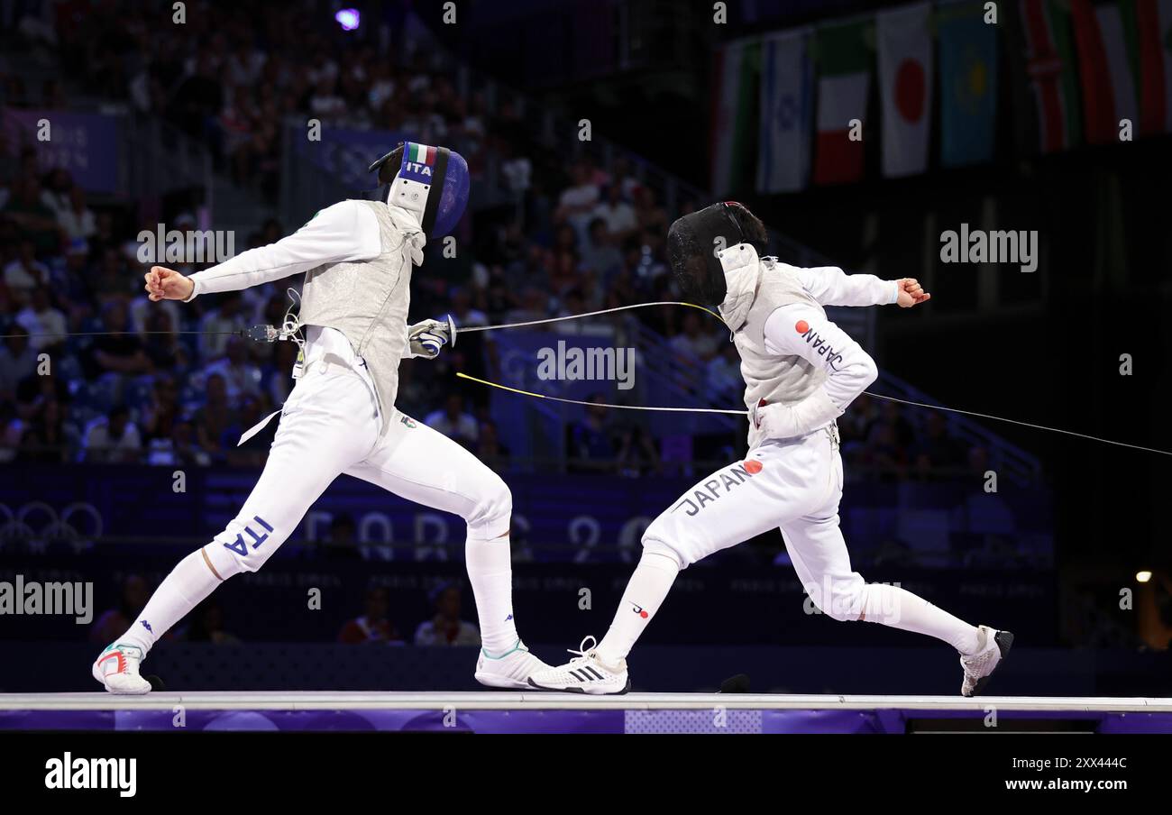PARIS, FRANCE - AUGUST 04: MACCHI Filippo of team Italy competes ...