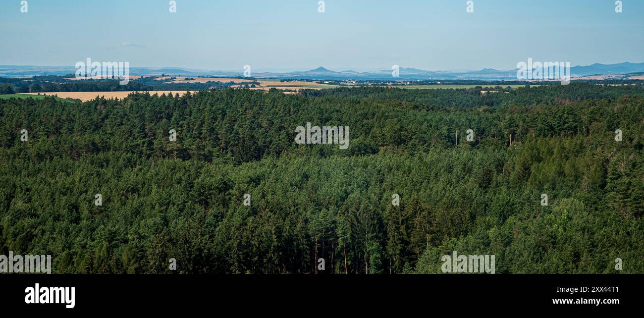 Betiful landscape of Bohemia - view from Cap hill in Kokorinsko region ...