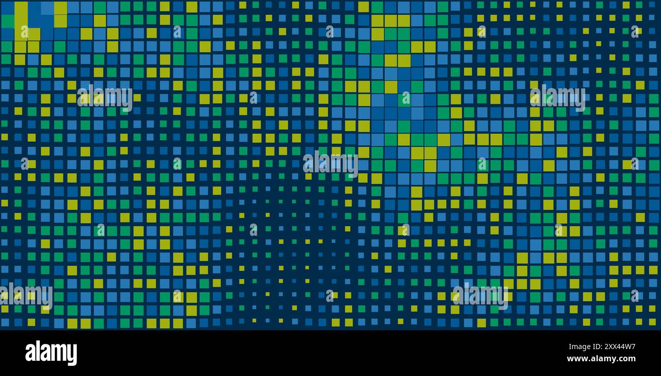 Abstract Dark Green and Blue 3D Slighty Wavy Surface Pattern with ...