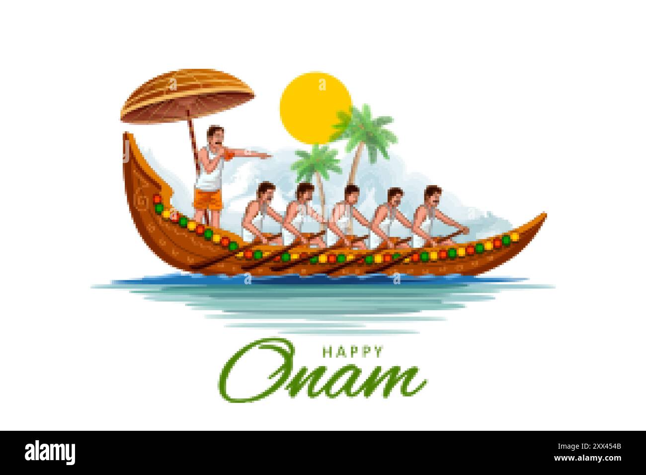 Onam celebration background for Happy Onam festival of South India ...
