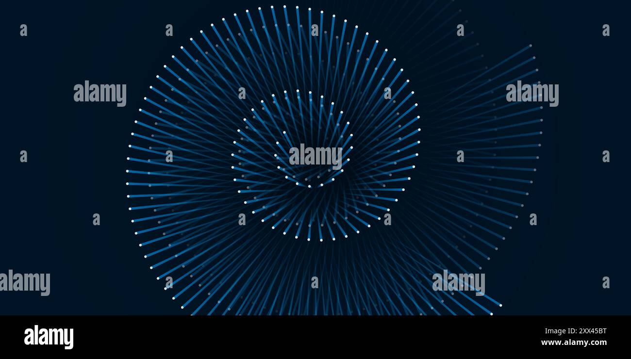 Abstract Geometric Design of 3D Circling Swirly Spiral of Moving White ...
