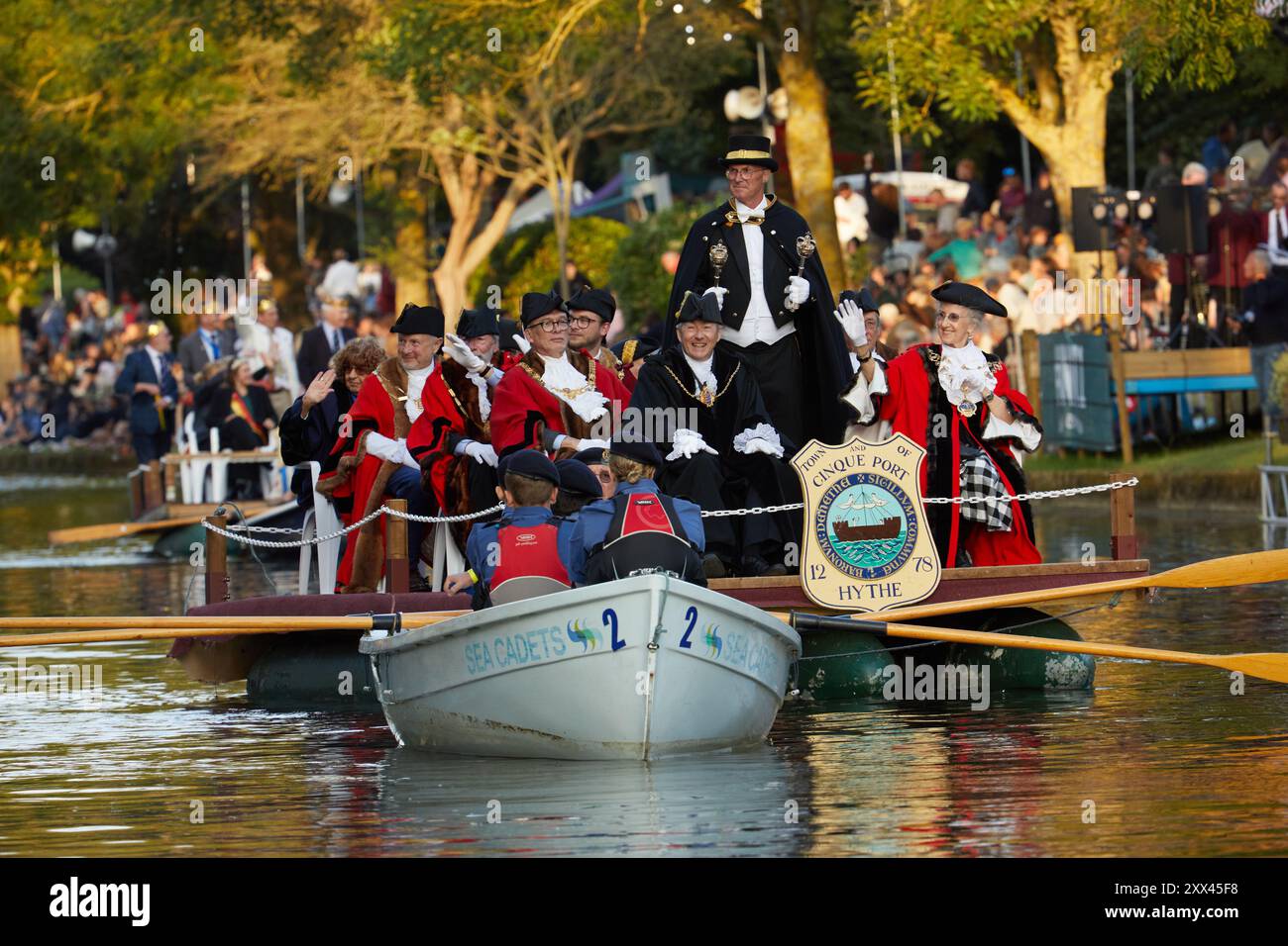 Mayors from the Cinque Ports lead the floating parade at the Hythe ...