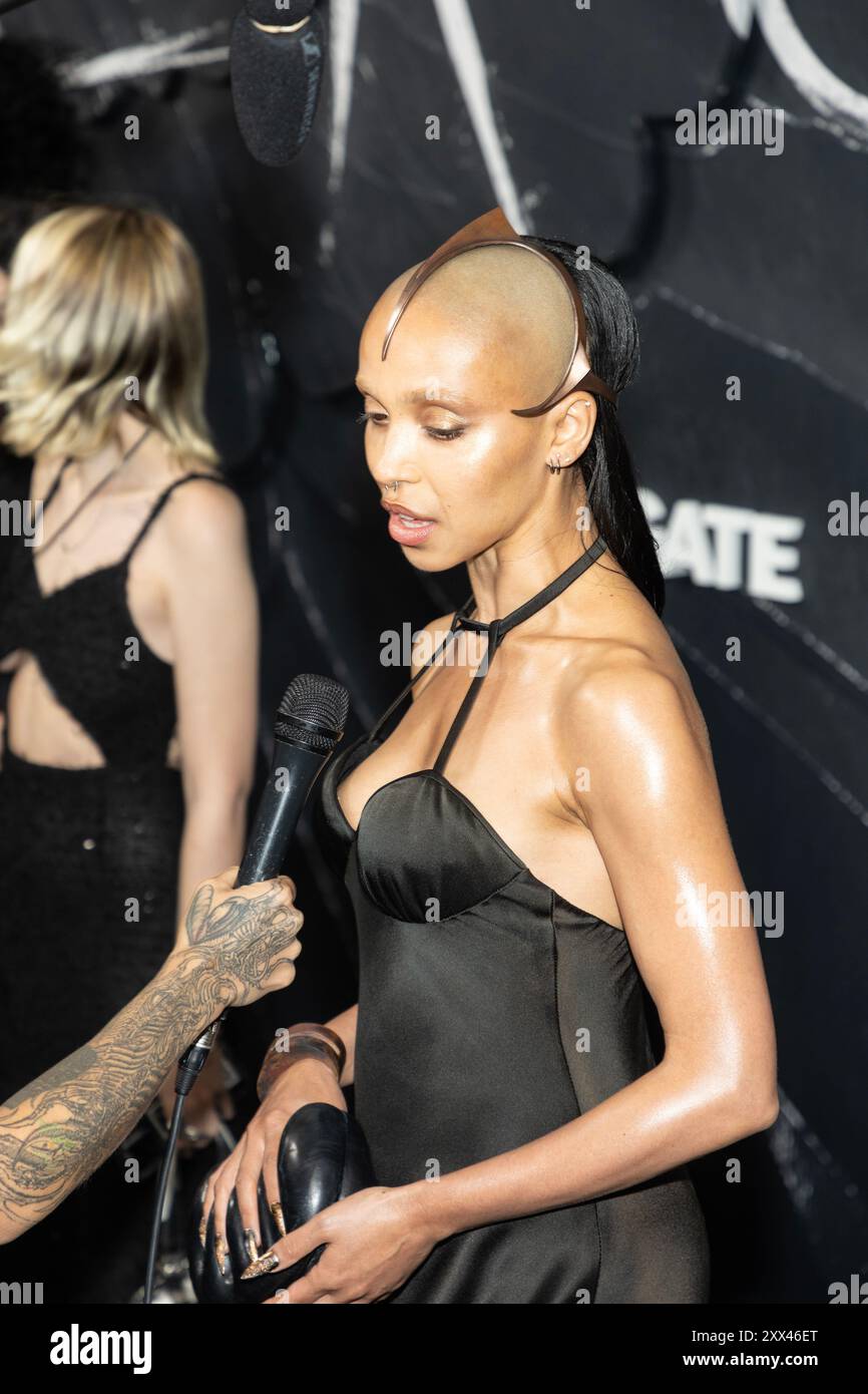 FKA twigs wearing vintage dress Giorgio Armani attends 'The Crow' by ...