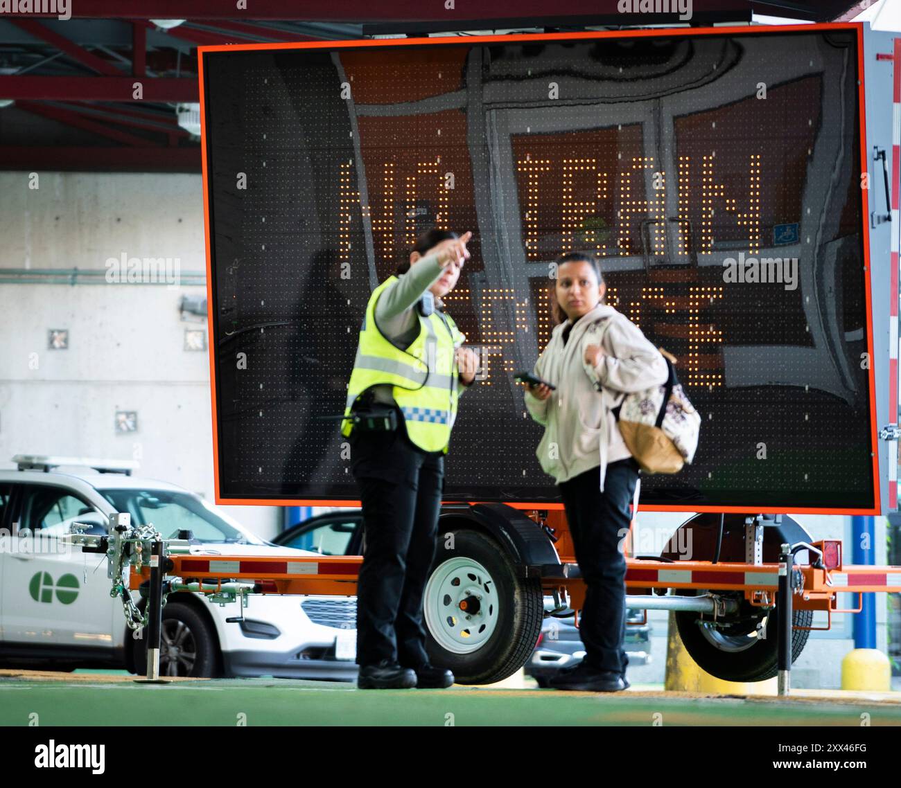 Hamilton, Can. 22nd Aug, 2024. Commuters at the GO Bus Terminal Aug. 22 ...