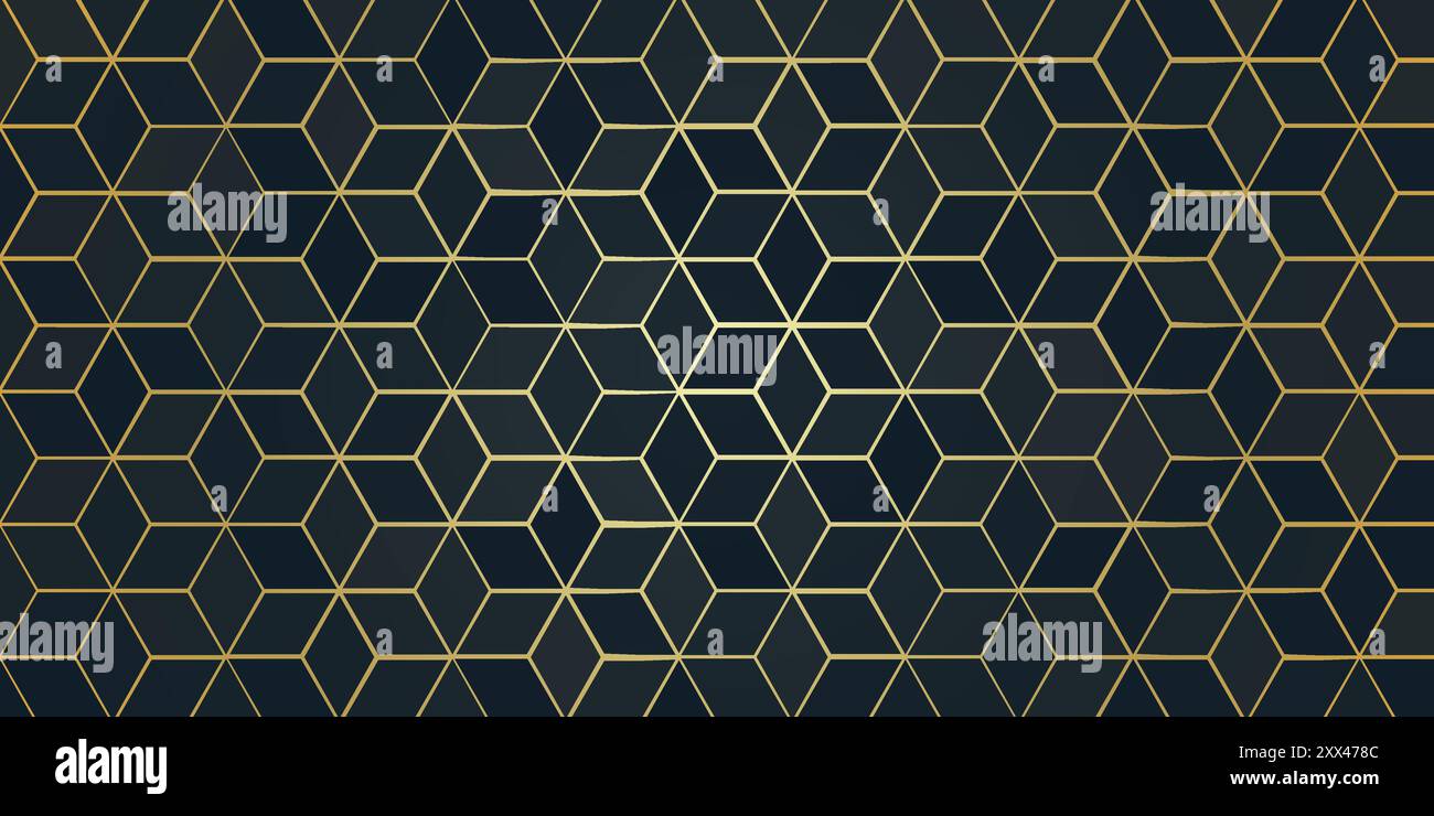 Dark Minimalist 3D Lit Cubes Pattern - Editable Abstract Background Design, Vector Template ...