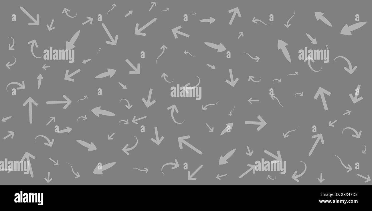 Various Grey Arrow Symbols - Pattern of Various Sizes, Shapes and ...