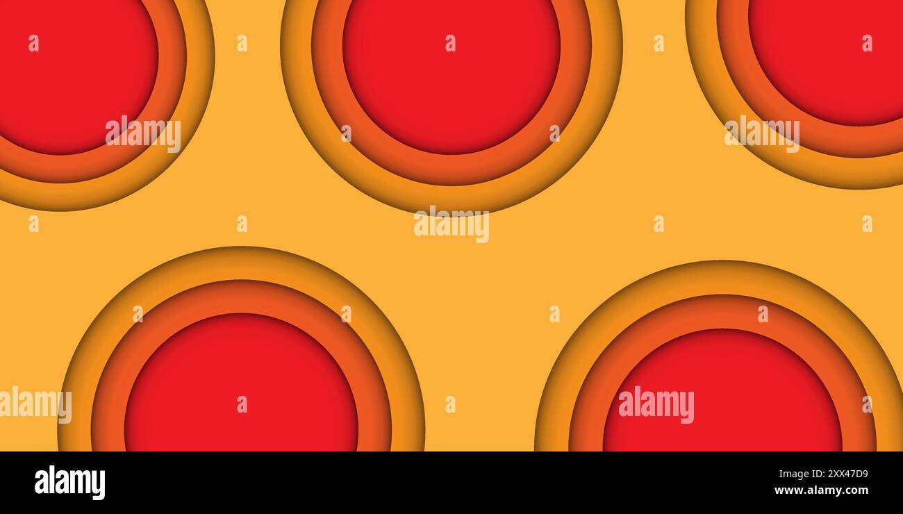 Concentric Big Red Circles - Vintage Style Texture, Pattern Background ...