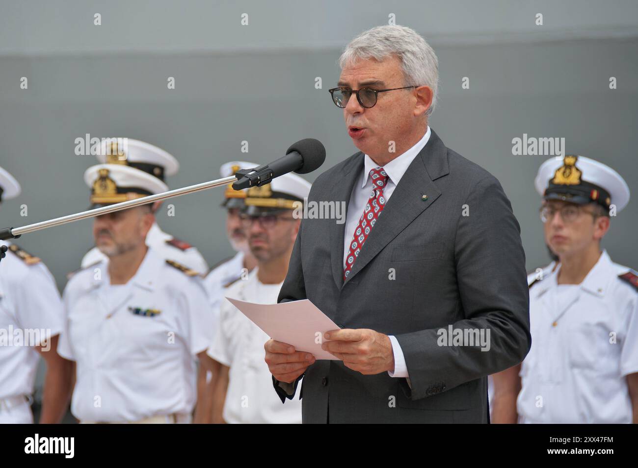 Yokosuka, Japan. 22nd Aug, 2024. Italian Ambassador to Japan Gianluigi ...