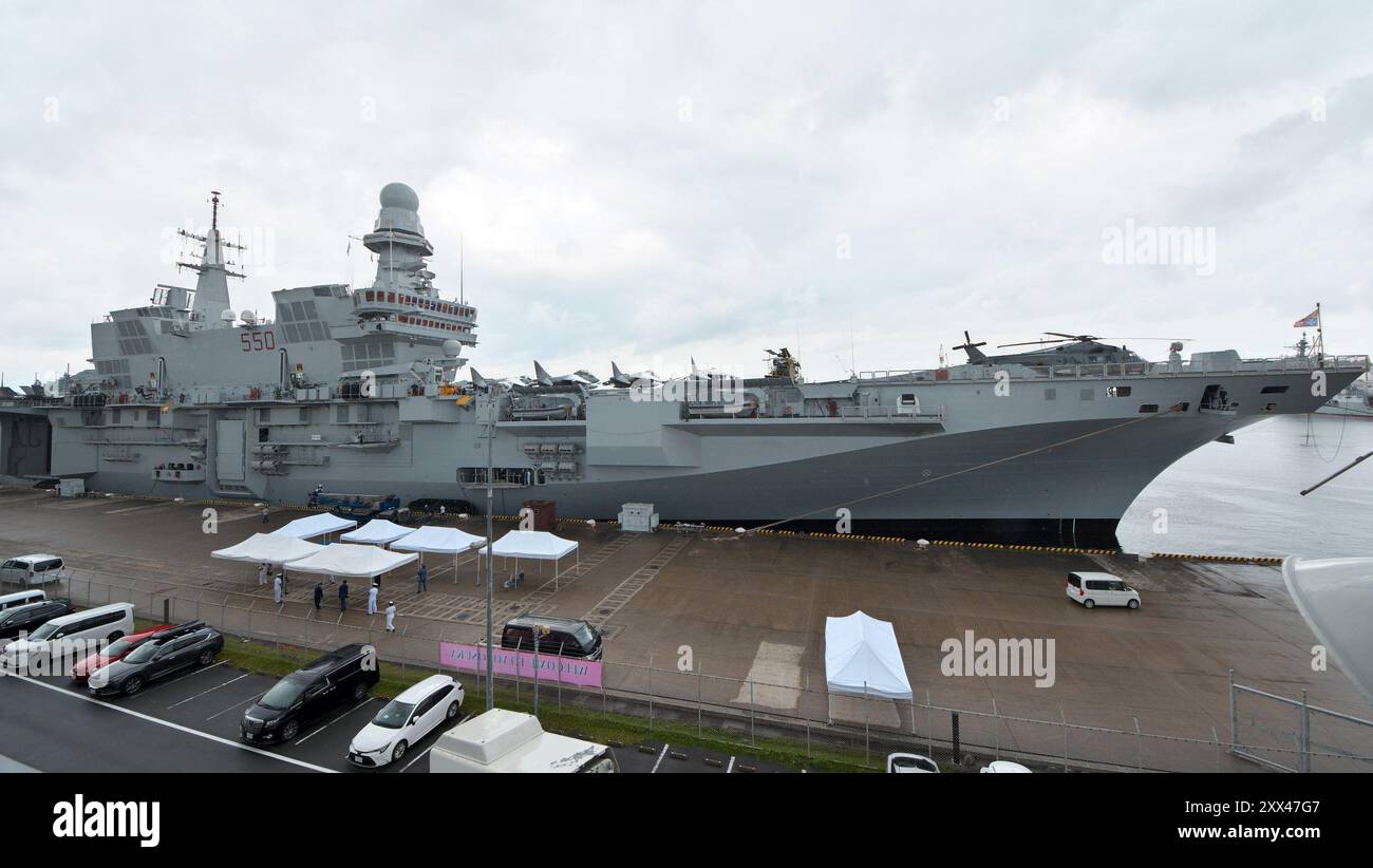 Yokosuka, Japan. 22nd Aug, 2024. Italian Navy STOVL (Short Take Off and ...
