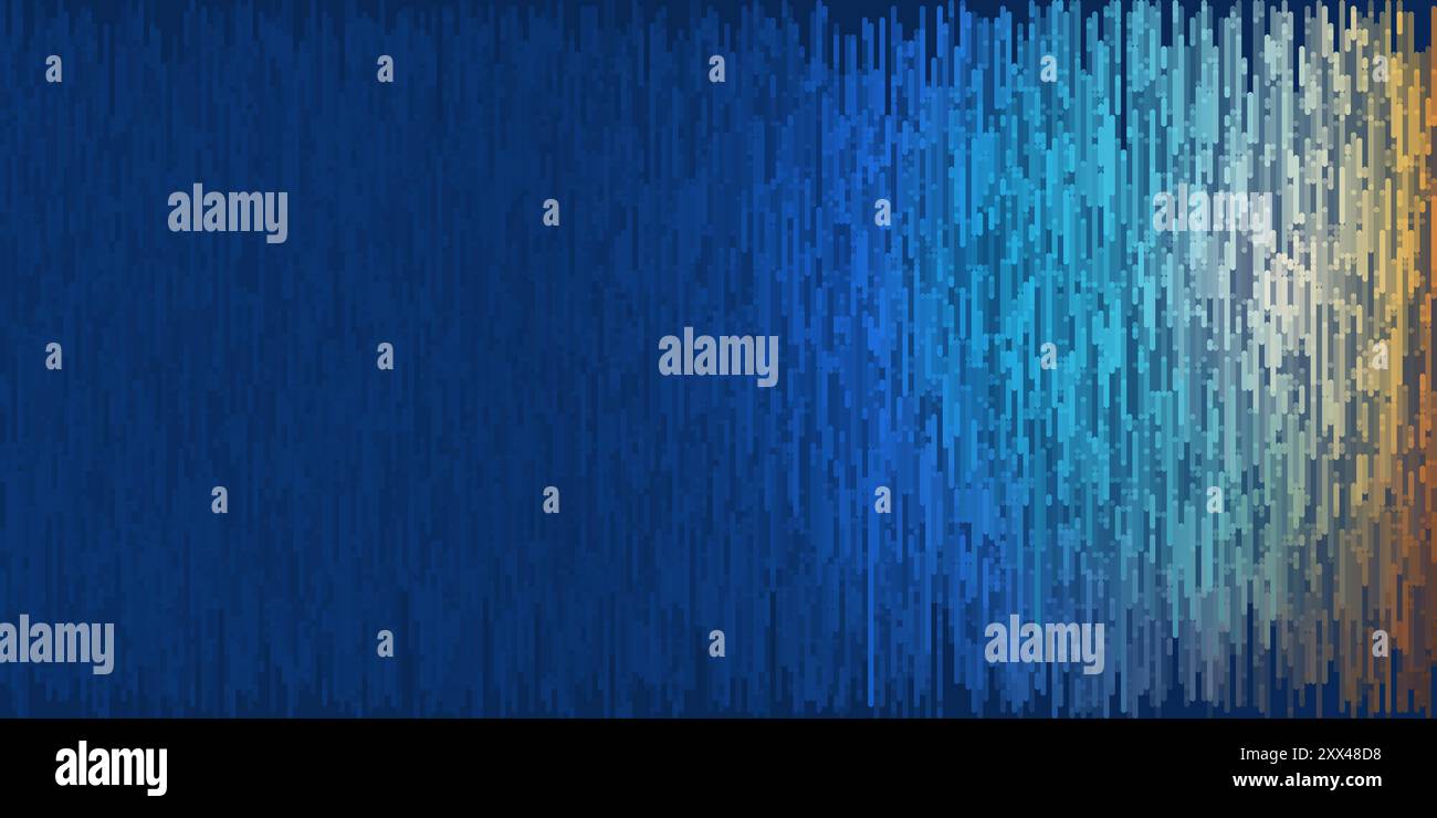 Abstract Dark Blue Random Sized, Placed Colored Vertcial Pixelated ...
