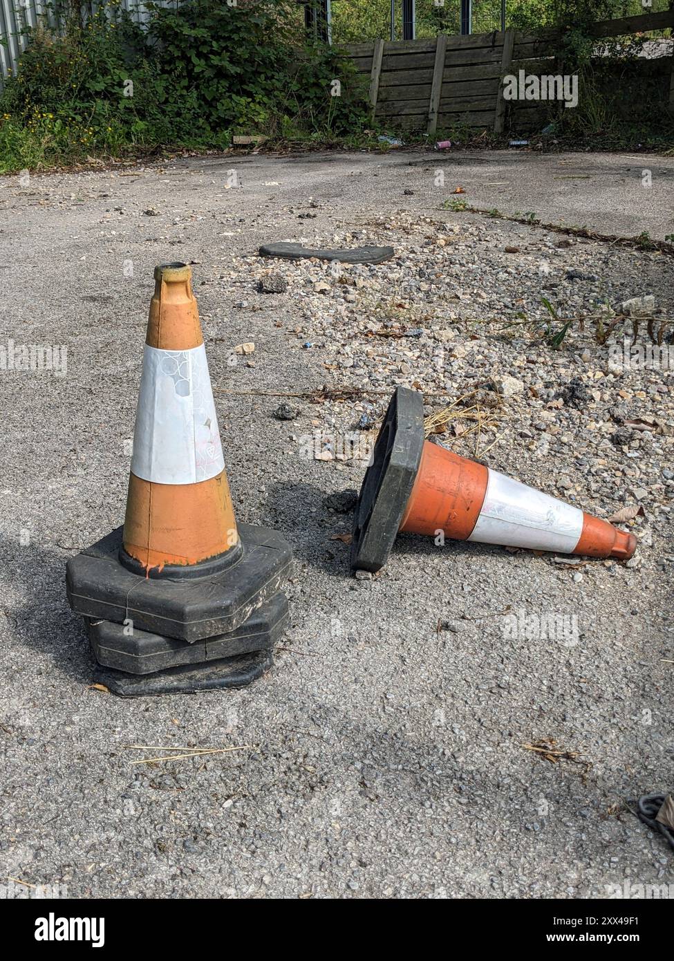 Traffic Cone Roadworks Red and White Barriers Stock Photo - Alamy