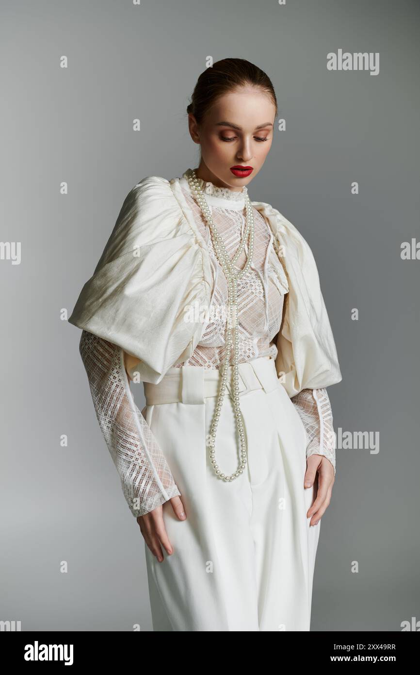 Young woman poses on luxurious hi-res stock photography and images - Alamy