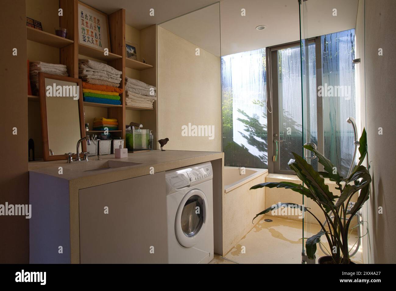 Bathroom in a japanese home Stock Photo - Alamy