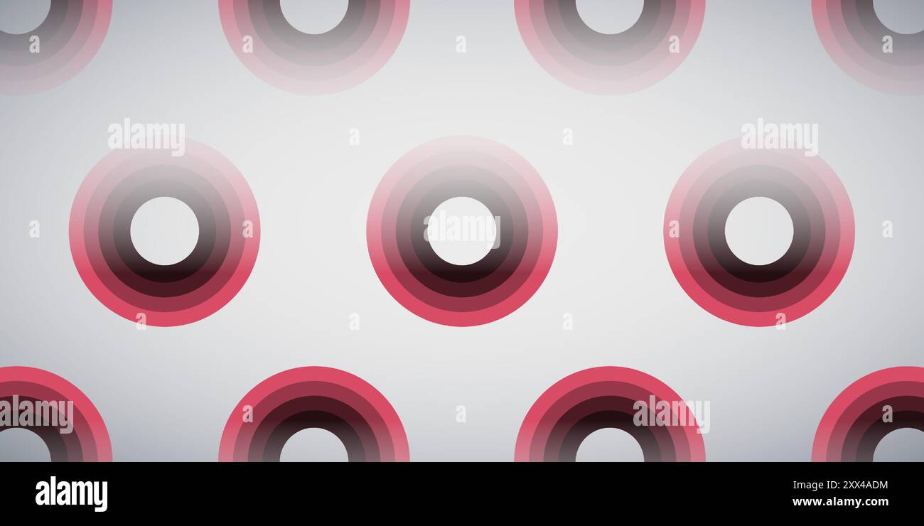 Abstract Purple and Brown Colored Vintage Style Large Concentric ...