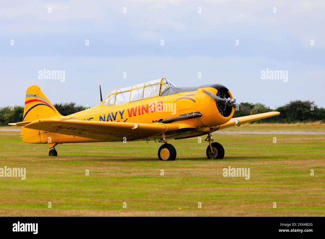Navy Wings North American Harvard T6 Texan displays at RAF Syerston Air ...