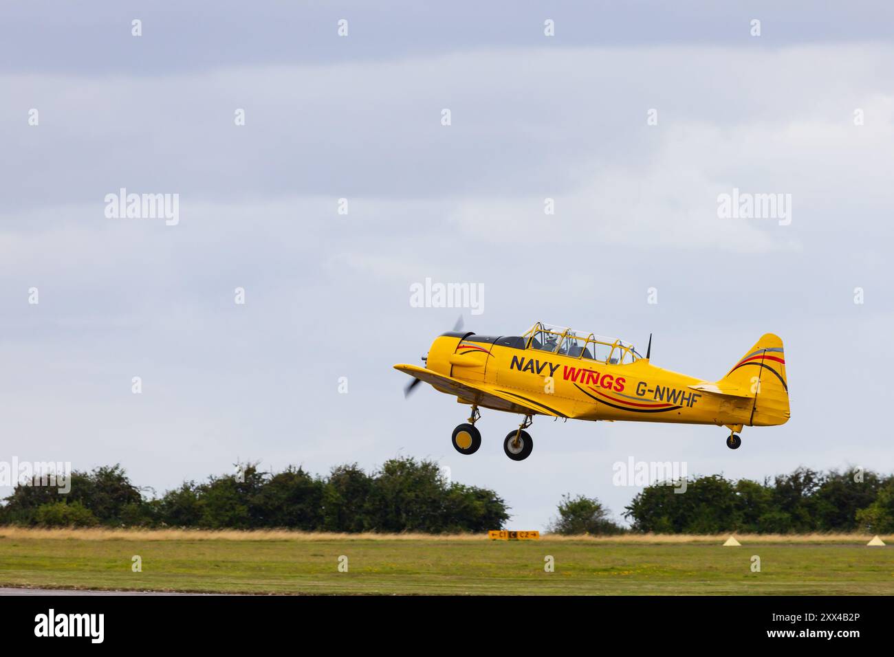 Navy Wings North American Harvard T6 Texan displays at RAF Syerston Air ...