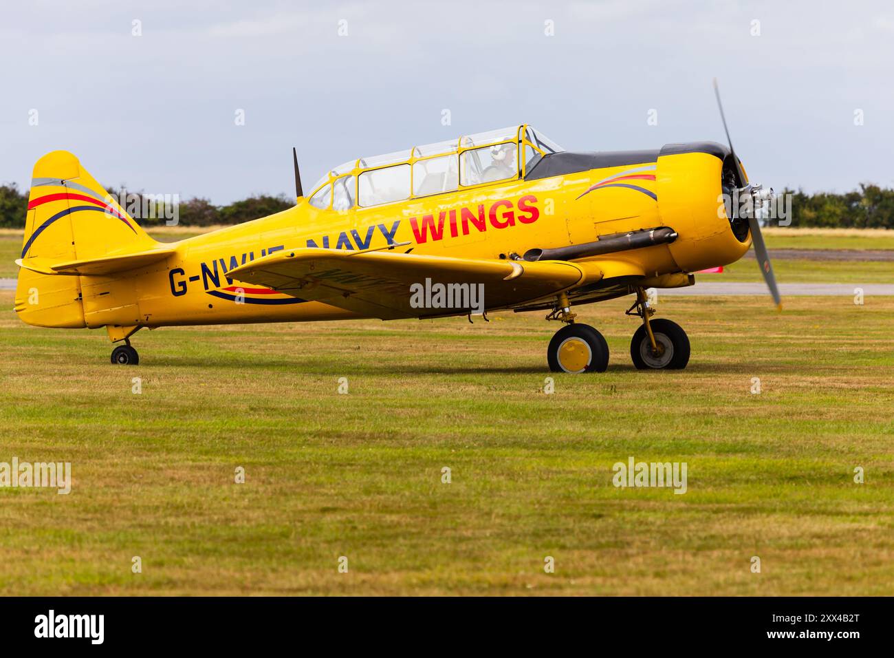 Navy Wings North American Harvard T6 Texan displays at RAF Syerston Air ...