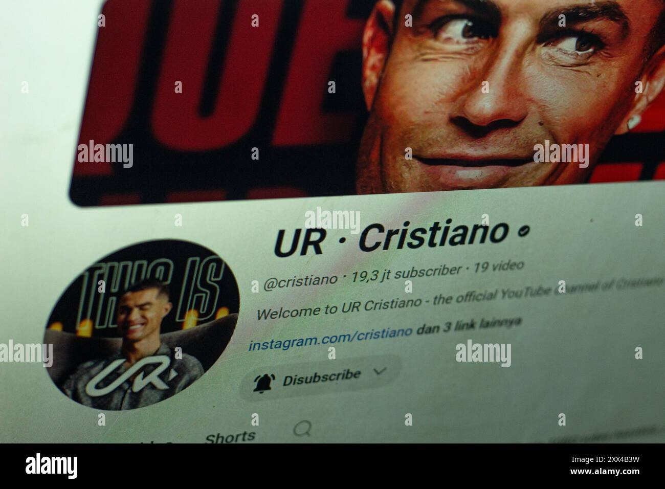 pringsewu, Lampung; August 23, 2024; footballer cristiano ronaldo on ...