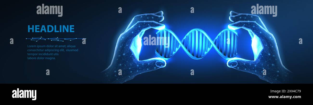 DNA fragment in digital hand Stock Vector Image & Art - Alamy