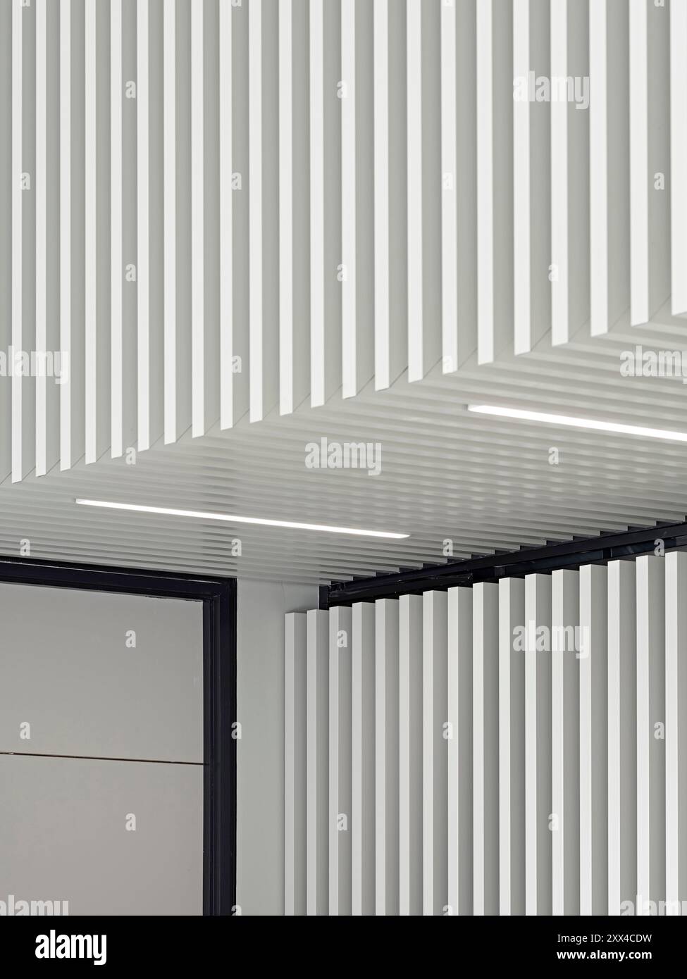 Detail of interior cladding. Building 1180, Reading, United Kingdom ...