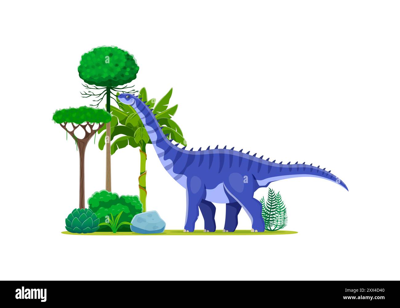 Cartoon prehistoric hypselosaurus dinosaur character. Isolated vector ...