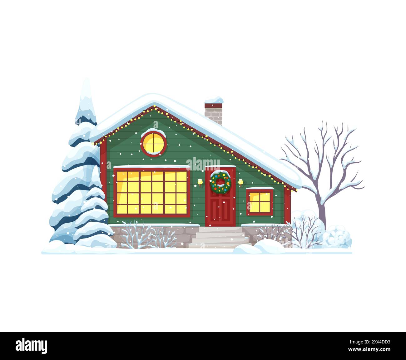 House garden in winter Cut Out Stock Images & Pictures - Alamy