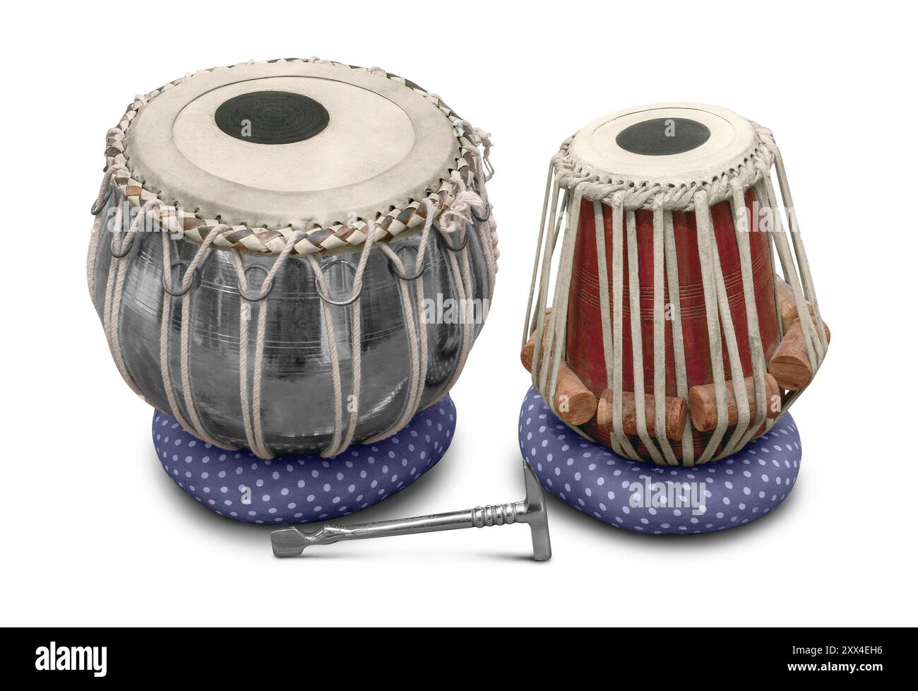 Set of traditional tabla drums in white back with shadow Stock Photo ...