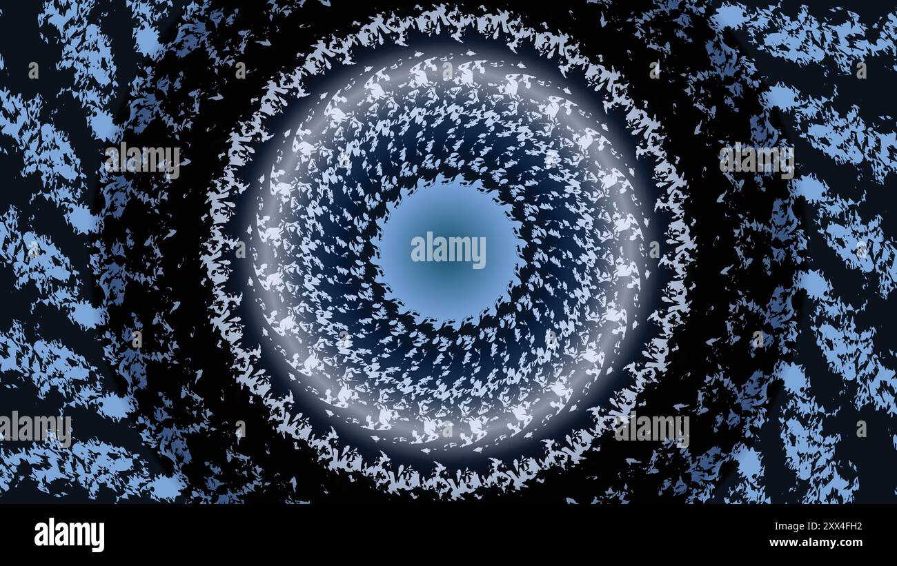 Esoteric cosmic mandala illustration. Spinning and transforming ...