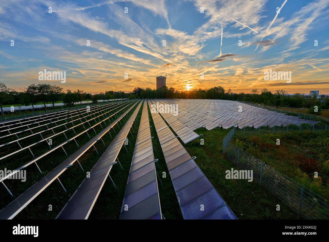 solar thermal park, power plant for district heating in Ludwigsburg ...