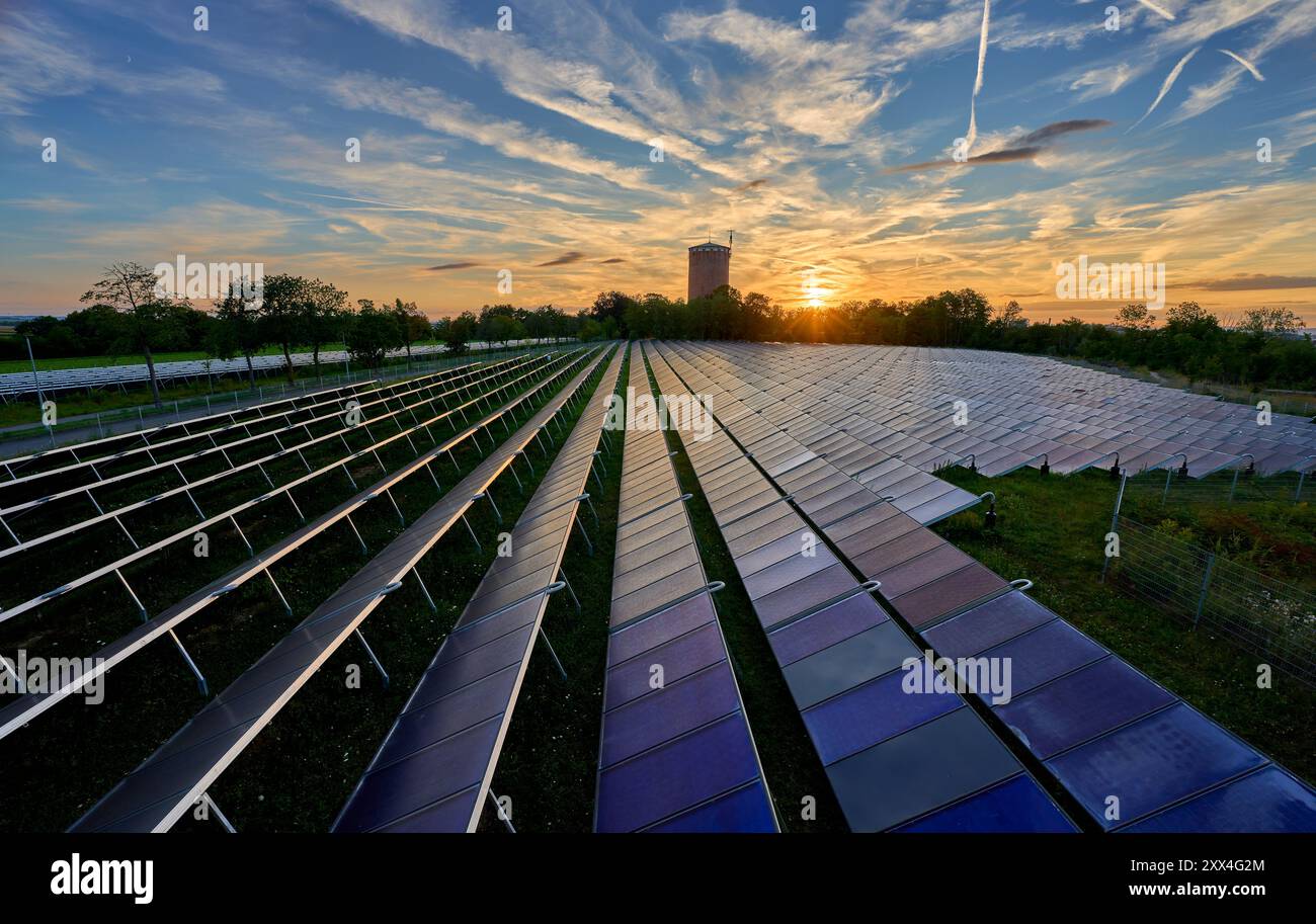 solar thermal park, power plant for district heating in Ludwigsburg ...