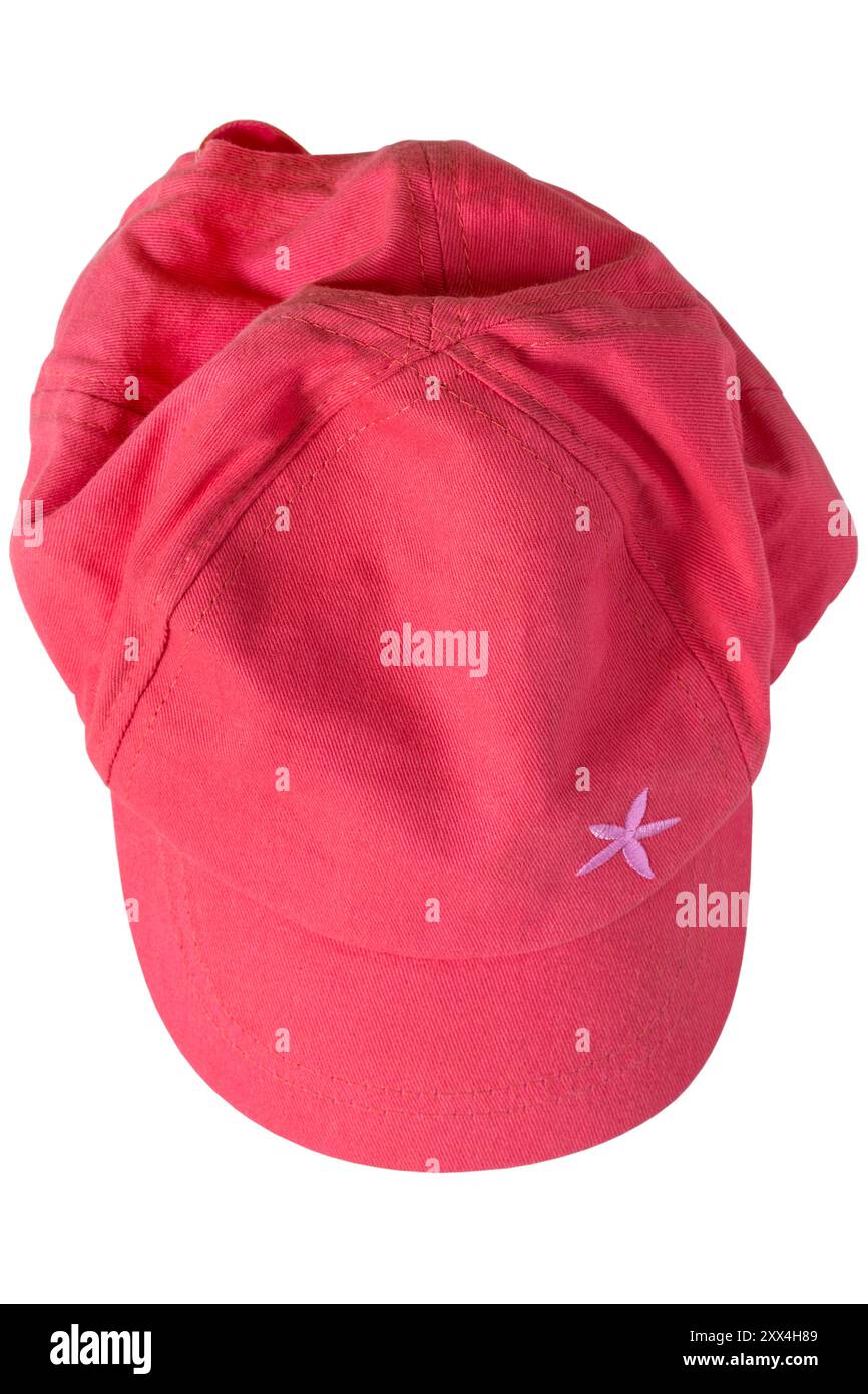 girls pink baseball cap isolated on white background Stock Photo - Alamy