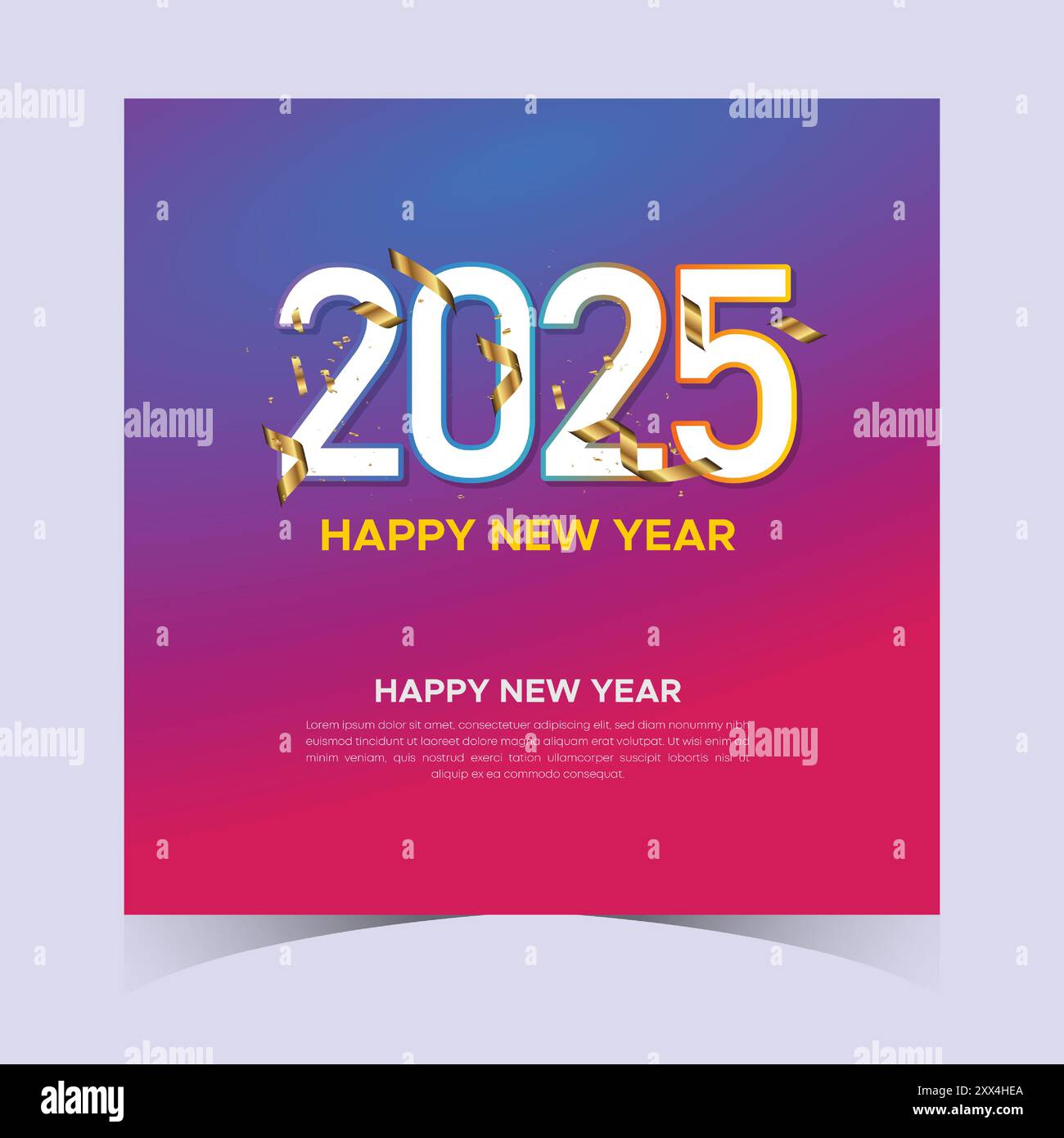 2025 Happy New Year Web Banner design. Happy New Year Luxury Wishes ...