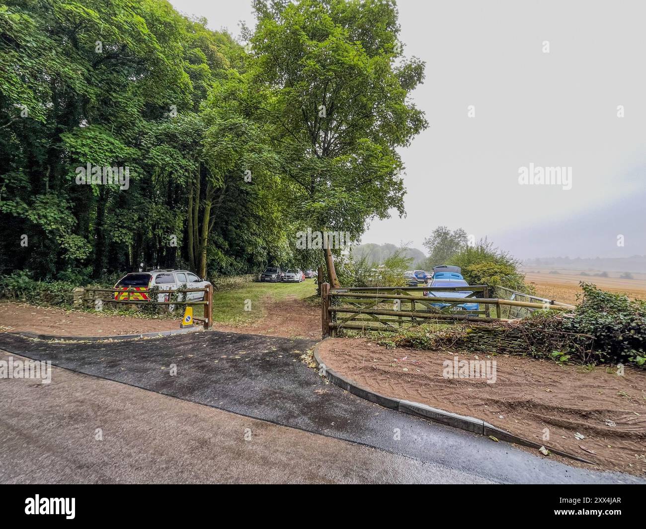 The entrance to the car park for Jeremy Clarkson's new pub, The Farmer ...