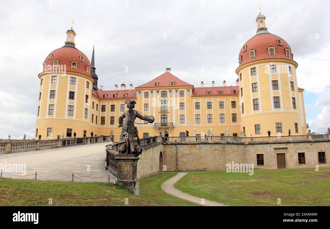 Moritzburg Castle, 18th-century Baroque architectural monument, view ...