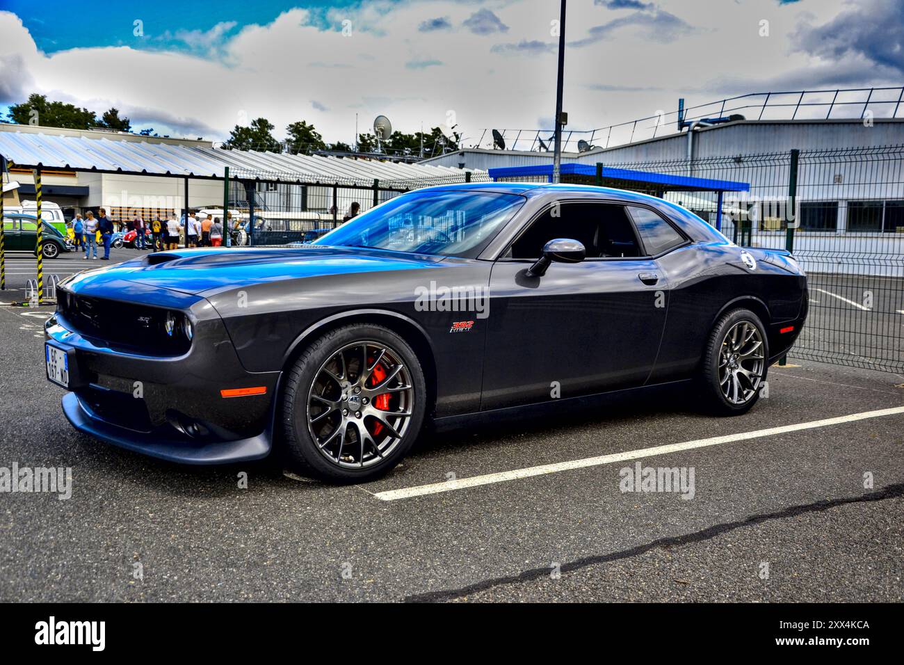 Roche-la-Molière, France - July 2nd 2023 : Car show. Front view of on a ...