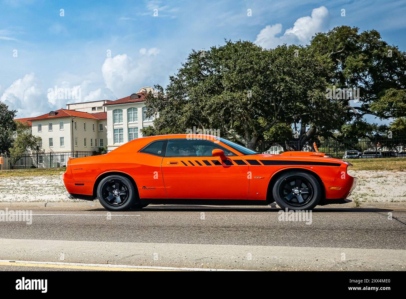 Gulfport, MS - October 05, 2023: Wide angle side view of a 2017 Dodge ...