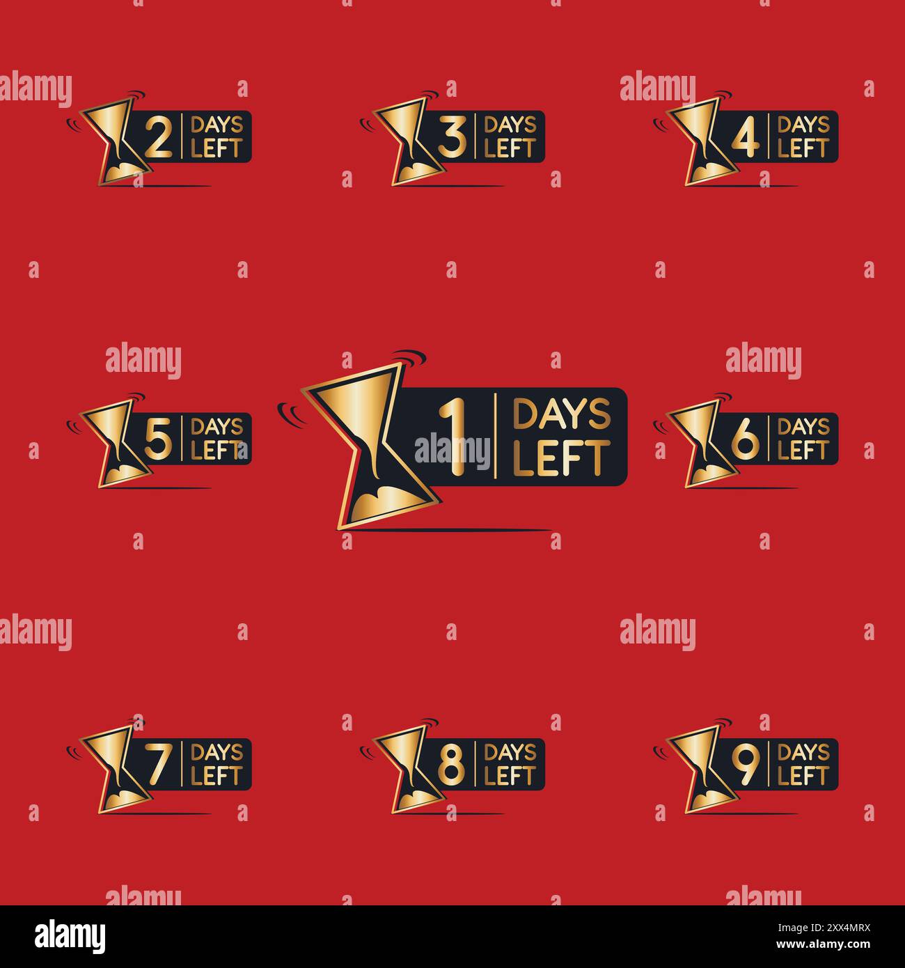 Number Days Left Countdown Vector Illustration Template Stock Vector ...