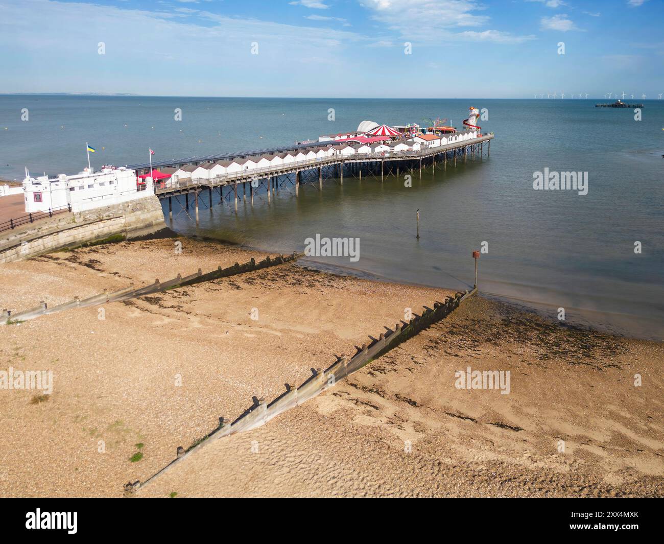aerial view of herne bay pier and beach on the north kent coast Stock ...