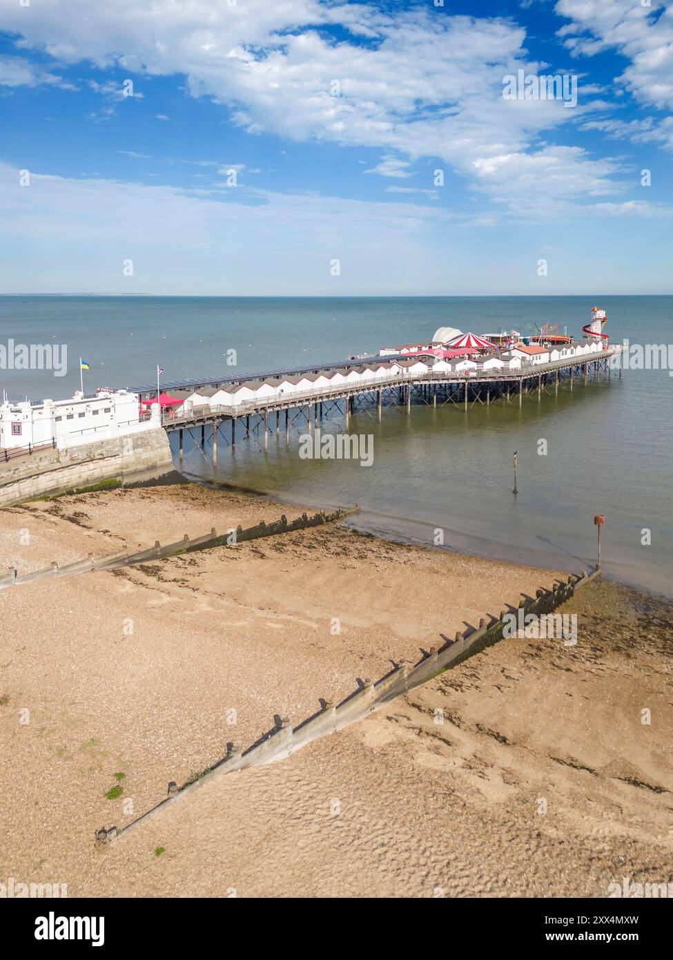 aerial view of herne bay pier and beach on the north kent coast Stock ...